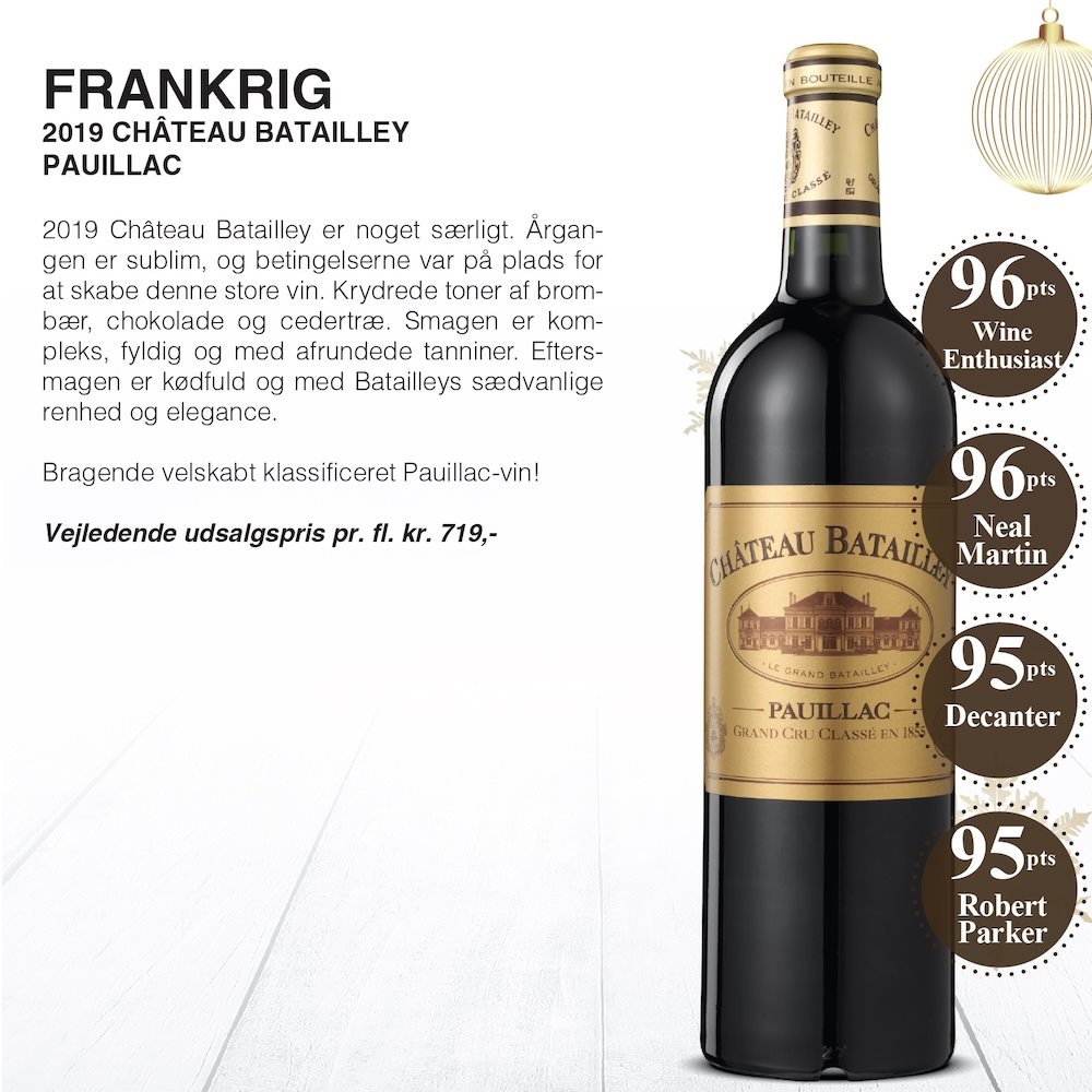 Château Batailley 5. Grand Cru Classé 2019 - slikforvoksne.dk